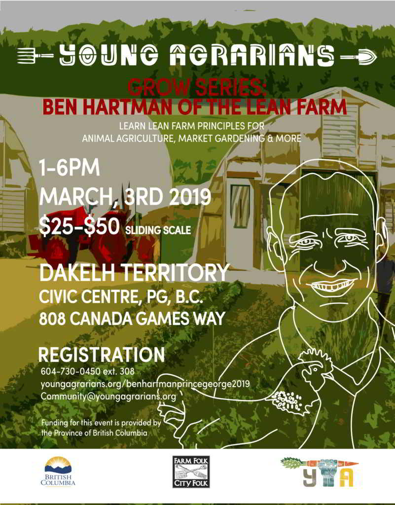 MARCH 3, 2019: PRINCE GEORGE, BC – Lean Farm Workshop with Ben Hartman
