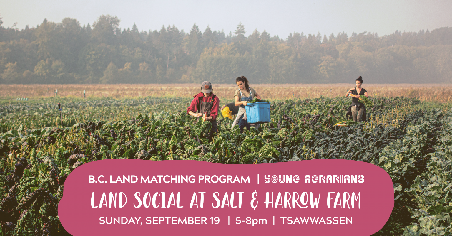 SEPT 19, 2021: TSAWWASSEN, BC - Land Social at Salt & Harrow Farm
