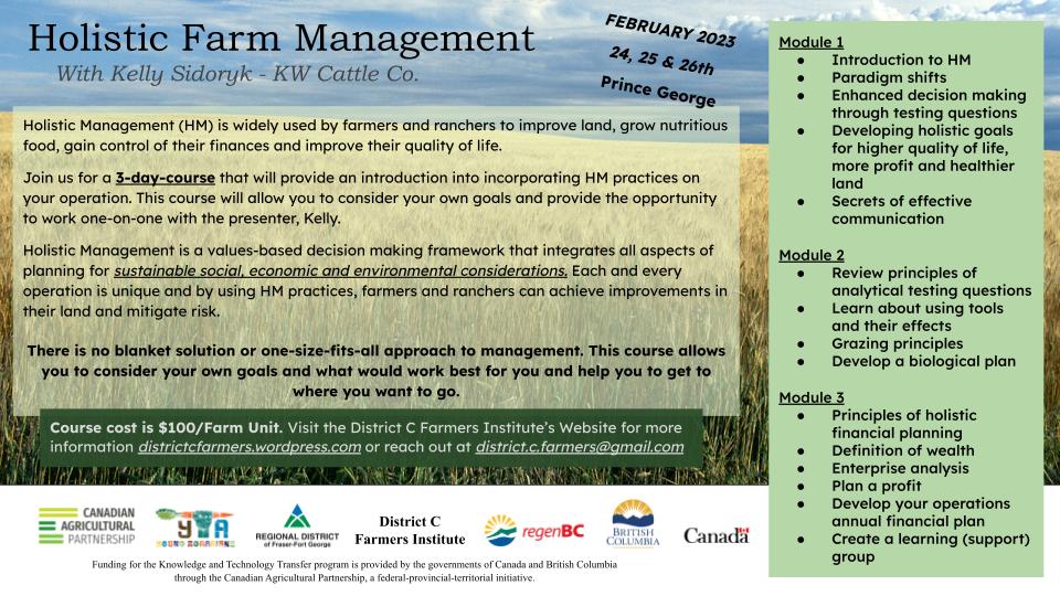 Holistic Farm Management POSTER - Young Agrarians
